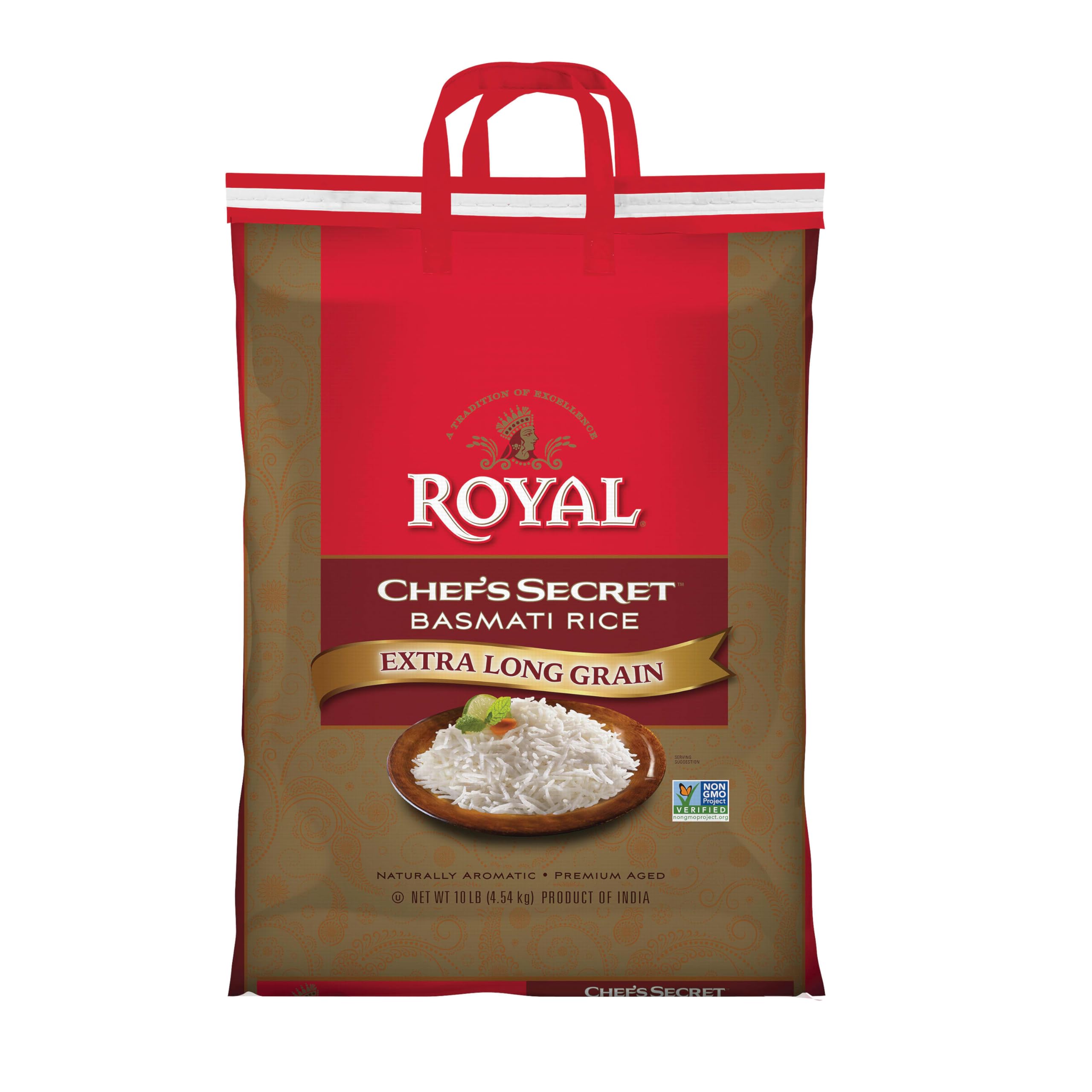 Royal Chef's Secret Basmati White Rice - Premium Extra Long Grain Basm